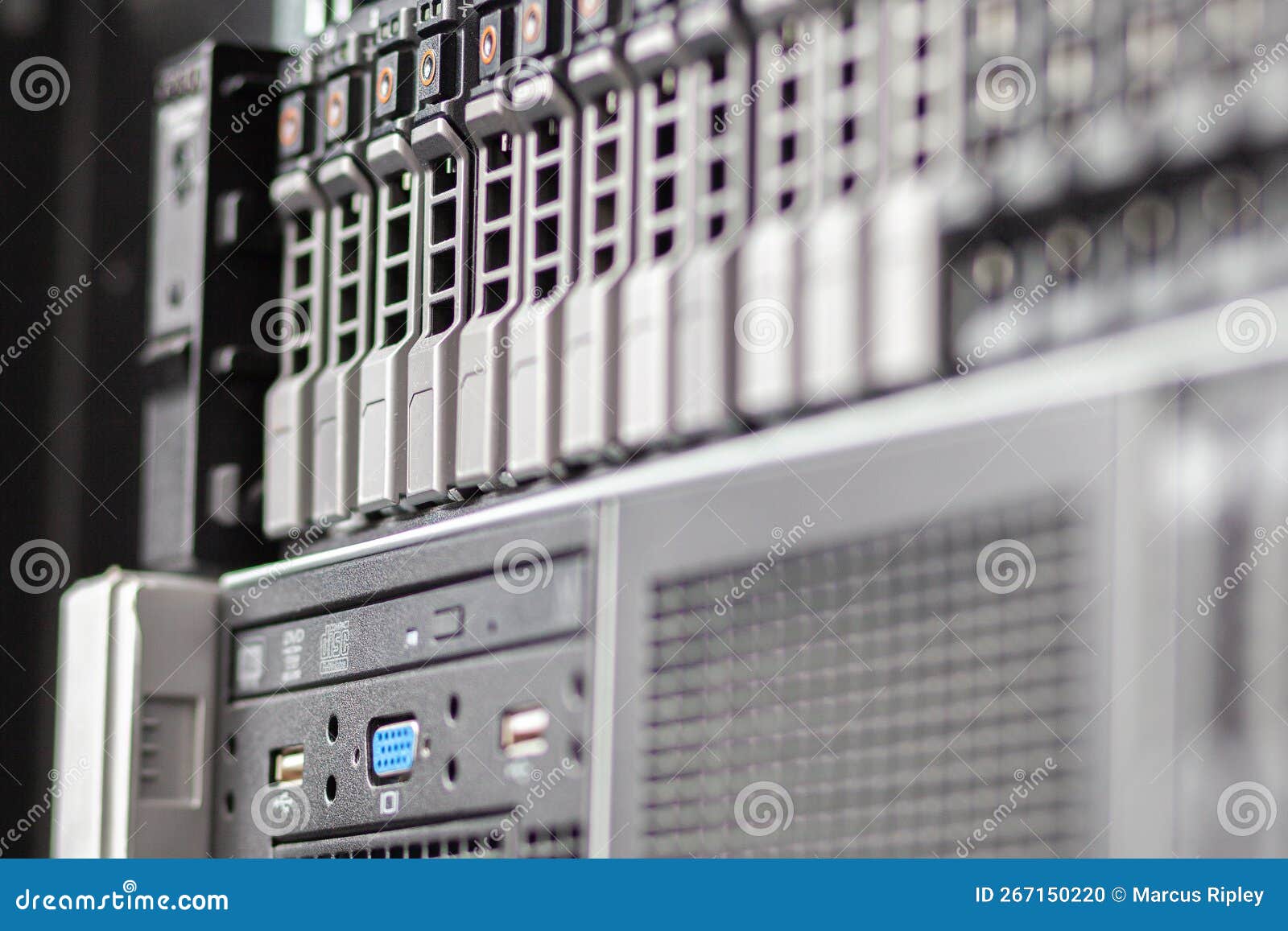 Server in a server Room stock photo. Image of storage - 267150220
