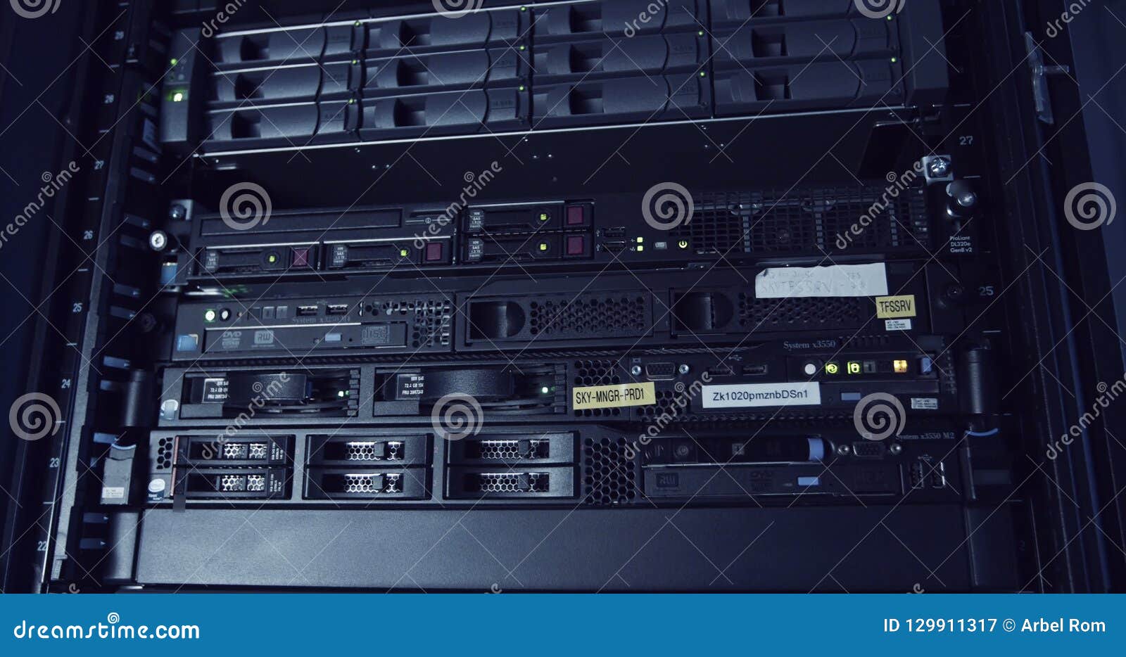 A Large Server Room Inside a Cloud Computing Data Center Stock Video ...