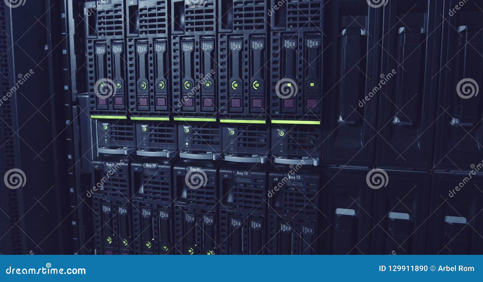 A Large Server Room Inside a Cloud Computing Data Center Stock Footage ...