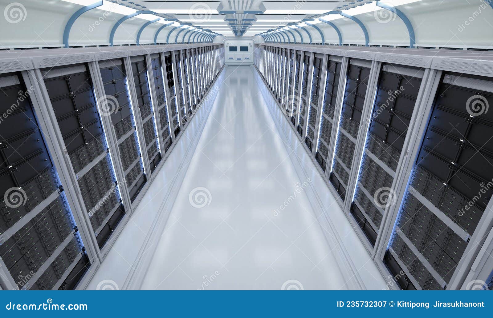 Server Room Interior or Data Center Inside Stock Illustration ...