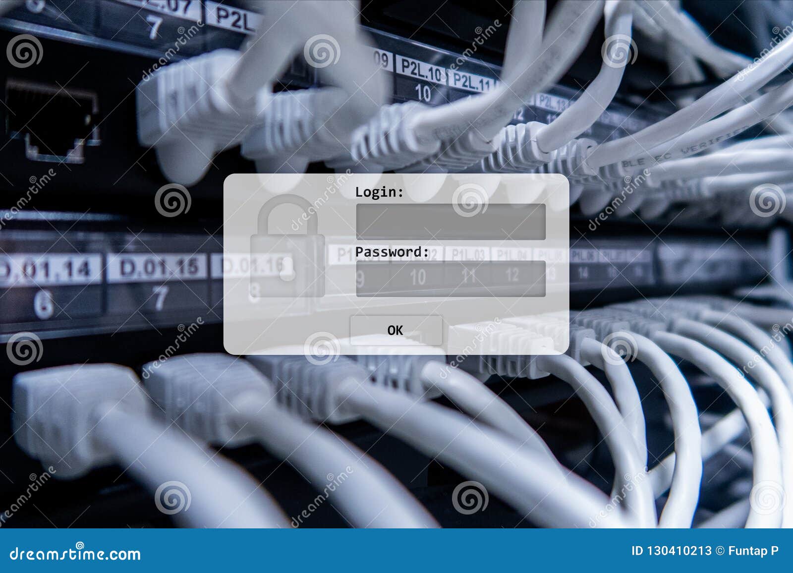 Server Room, Login and Password Request, Data Access and Security Stock ...