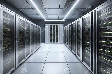 The Server Room during a Maintenance or Upgrade Process Stock ...