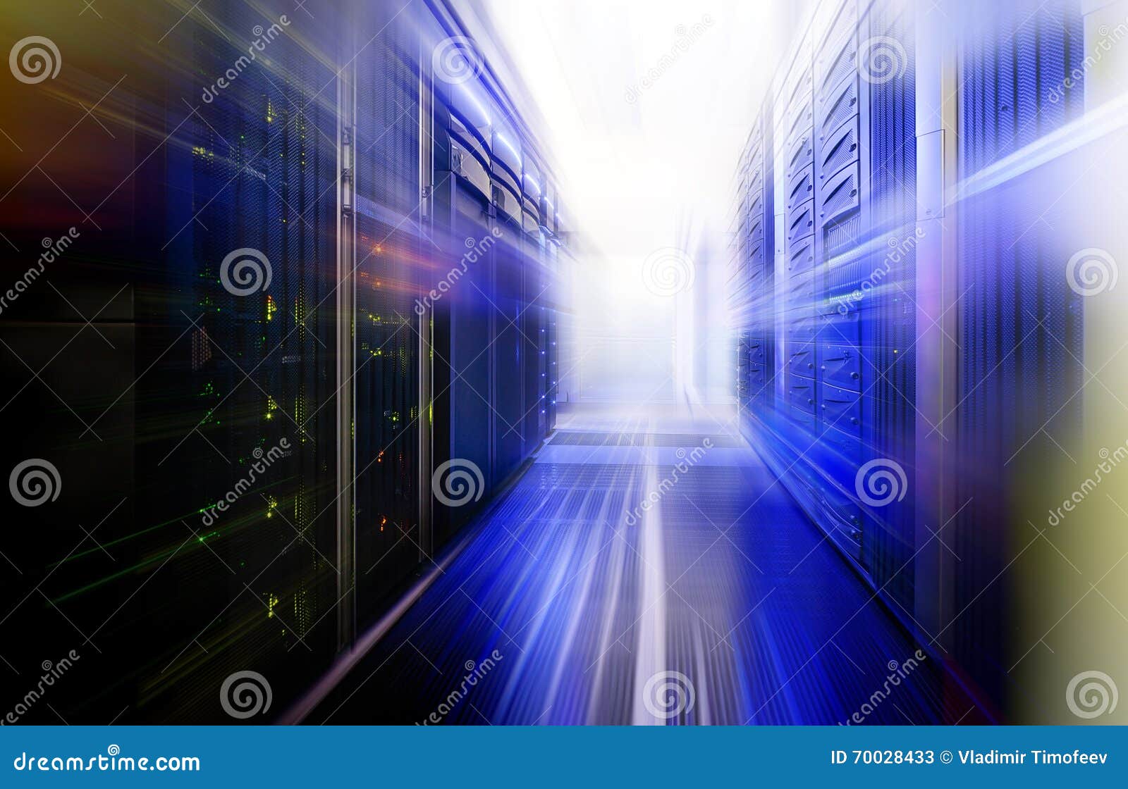 Server Room with Modern Communication and Server Equipment Stock Image ...