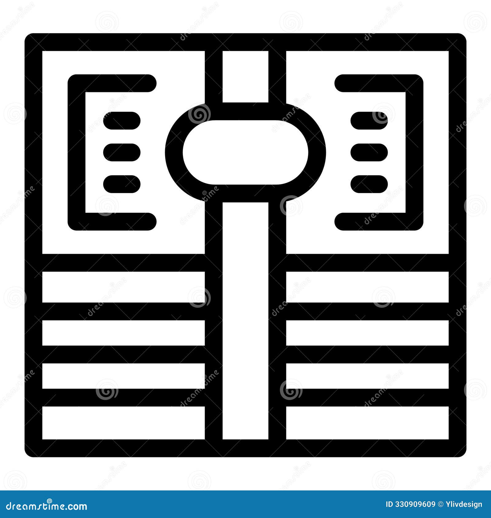 Server Room Network Attached Storage Icon Showing Hard Drives and ...