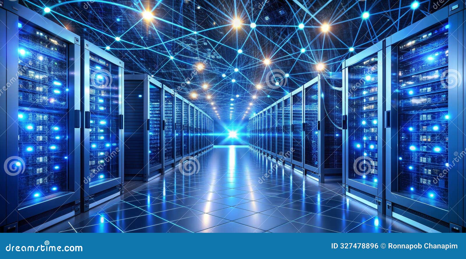 Server Room Network Connection, Data Center, Cloud Computing, Digital Infrastructure, Technology ...