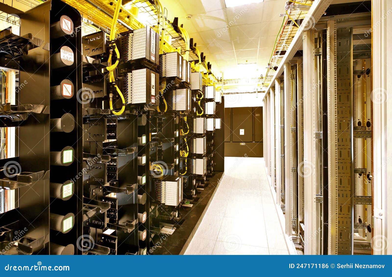 Server Room. New Room for Computer Servers. Innovation. Stock Photo ...