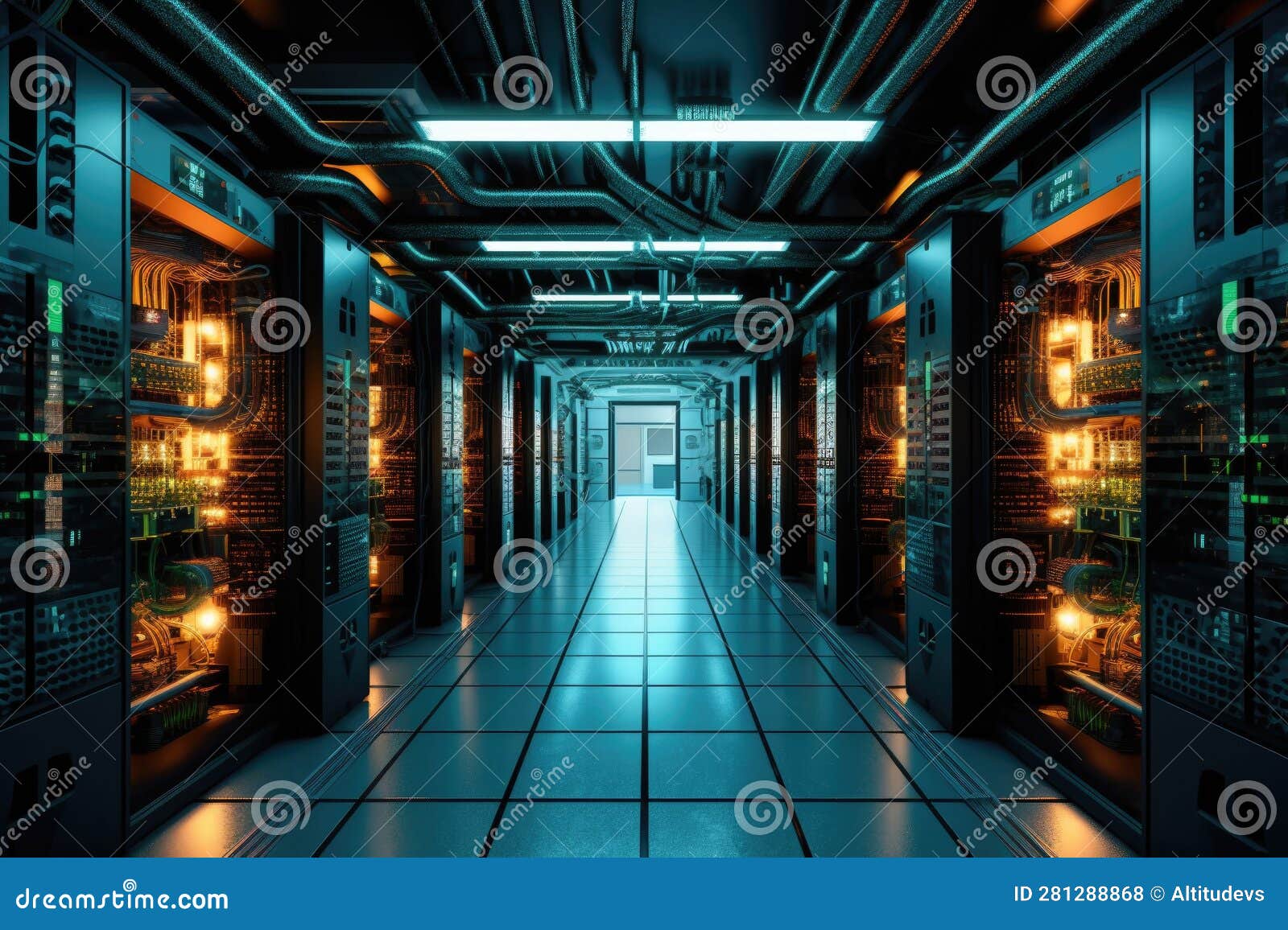 Server Room Powering Ai Algorithms in Data Center Stock Illustration ... Server Room Powering Ai Algorithms in Data Center Stock Illustration ...