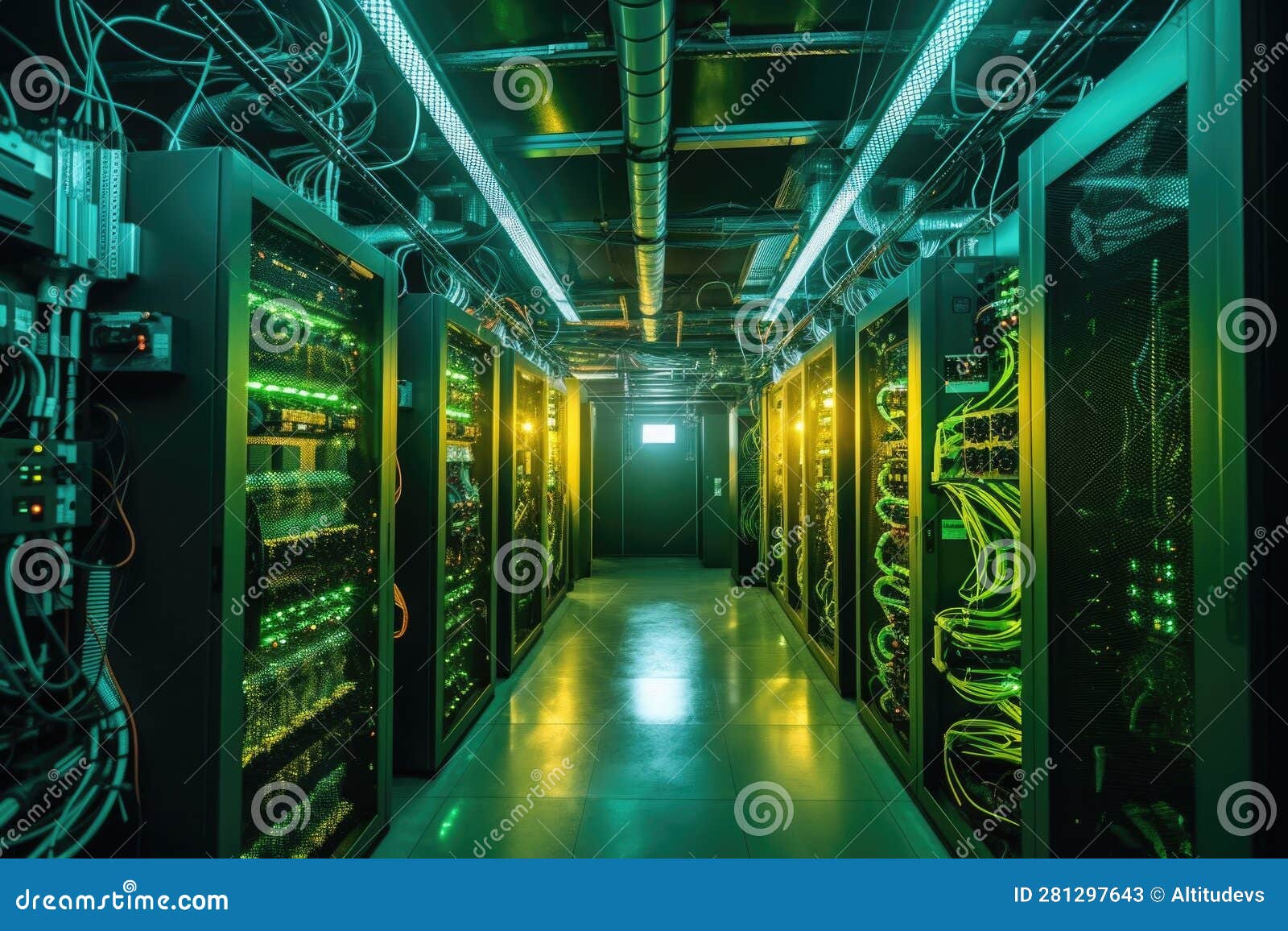 Server Room Powering Ai Algorithms in Data Center Stock Illustration ... Server Room Powering Ai Algorithms in Data Center Stock Illustration ...