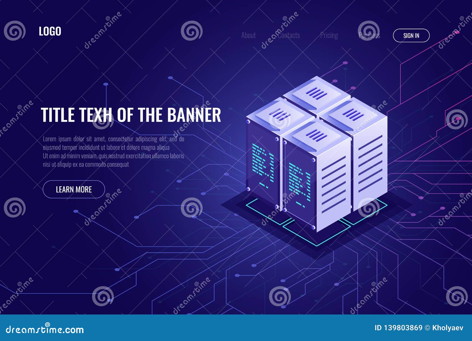 Server Room Rack, Cloud Storage and Remote Data Warehouse, Server ...
