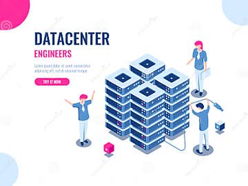 Server Room Rack, Database and Data Center, Cloud Storage, Blockchain ...