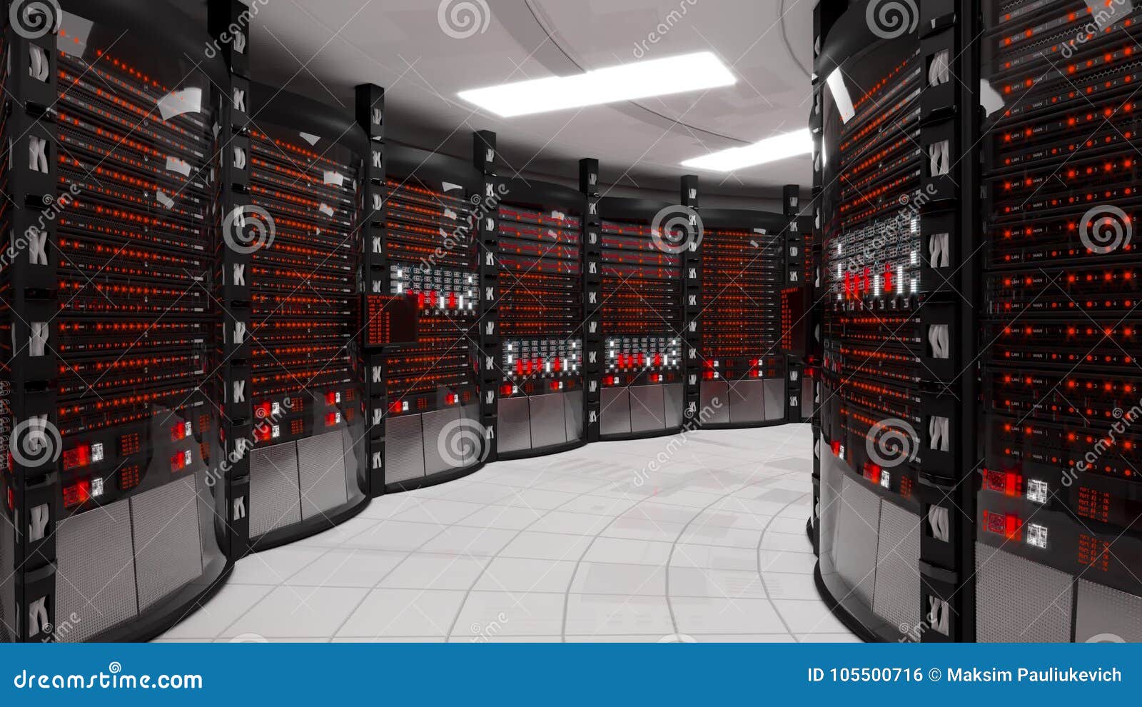 Server Room and Rack Servers with Server Error Stock Footage - Video of ...