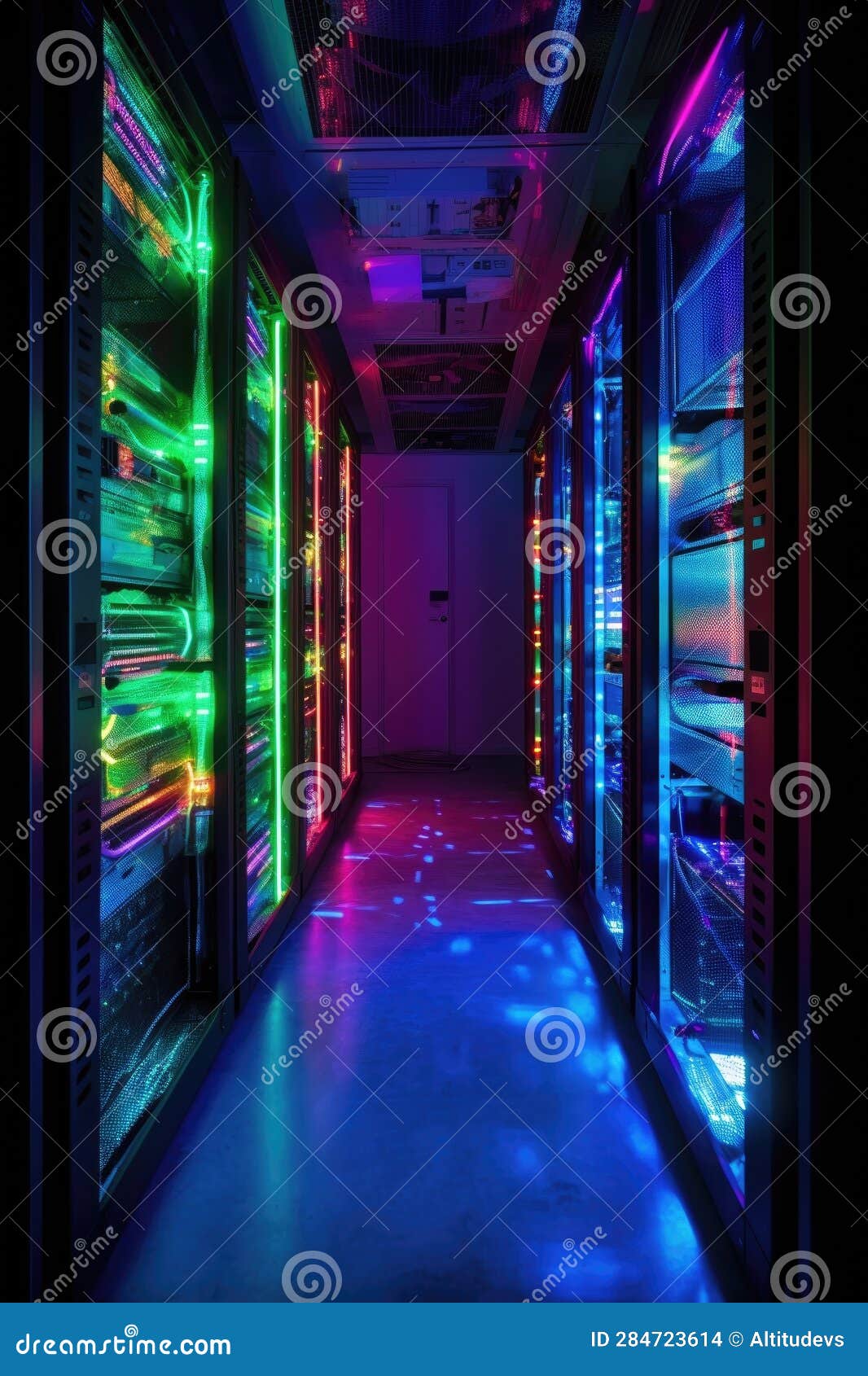Server Room Racks with Blinking Led Lights Stock Photo - Image of ...