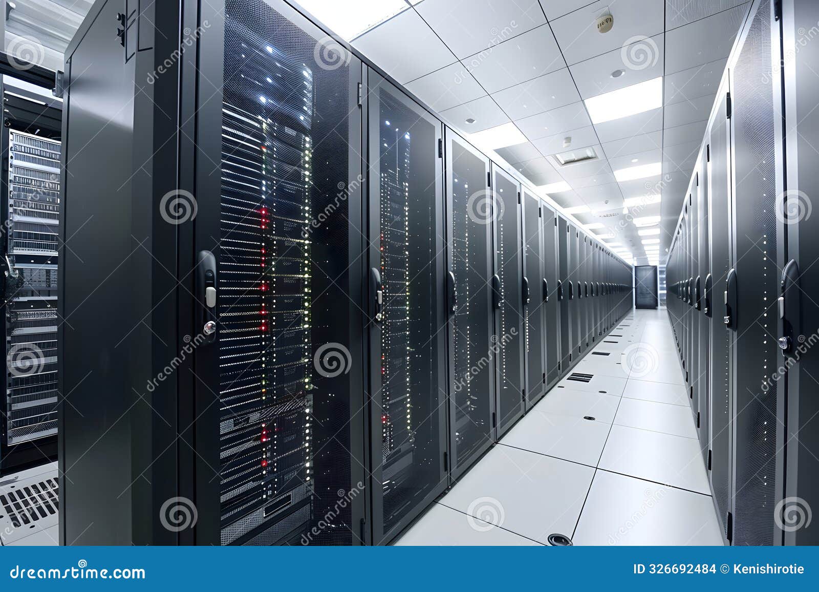 Server Room with Server Racks in Data Center Stock Photo - Image of ...