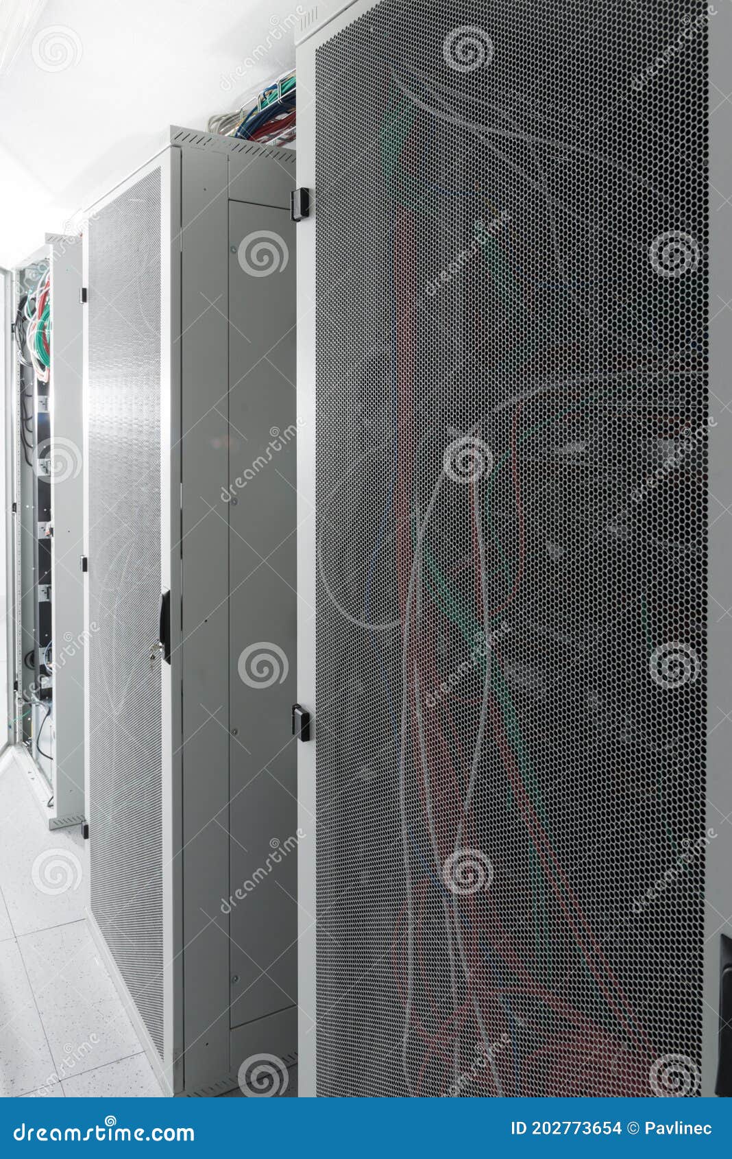 Server Room with Racks in Internet Data Center Stock Photo - Image of ...