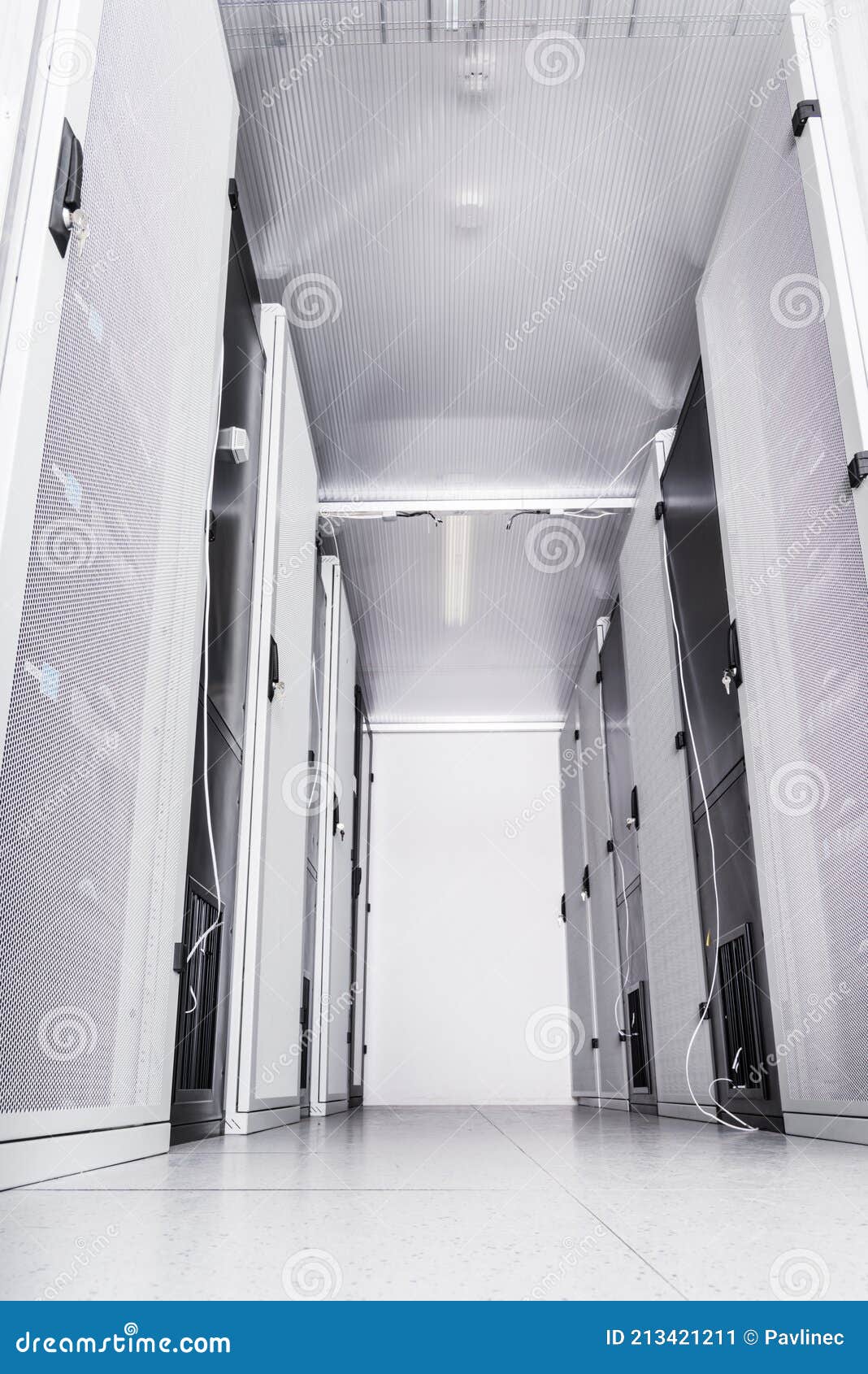 Server Room with Racks in Internet Data Center Stock Image - Image of ...