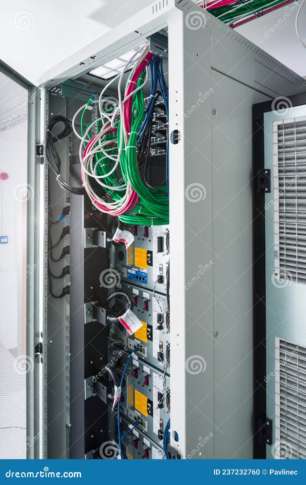 Server Room with Racks in Internet Data Center Stock Photo - Image of ...
