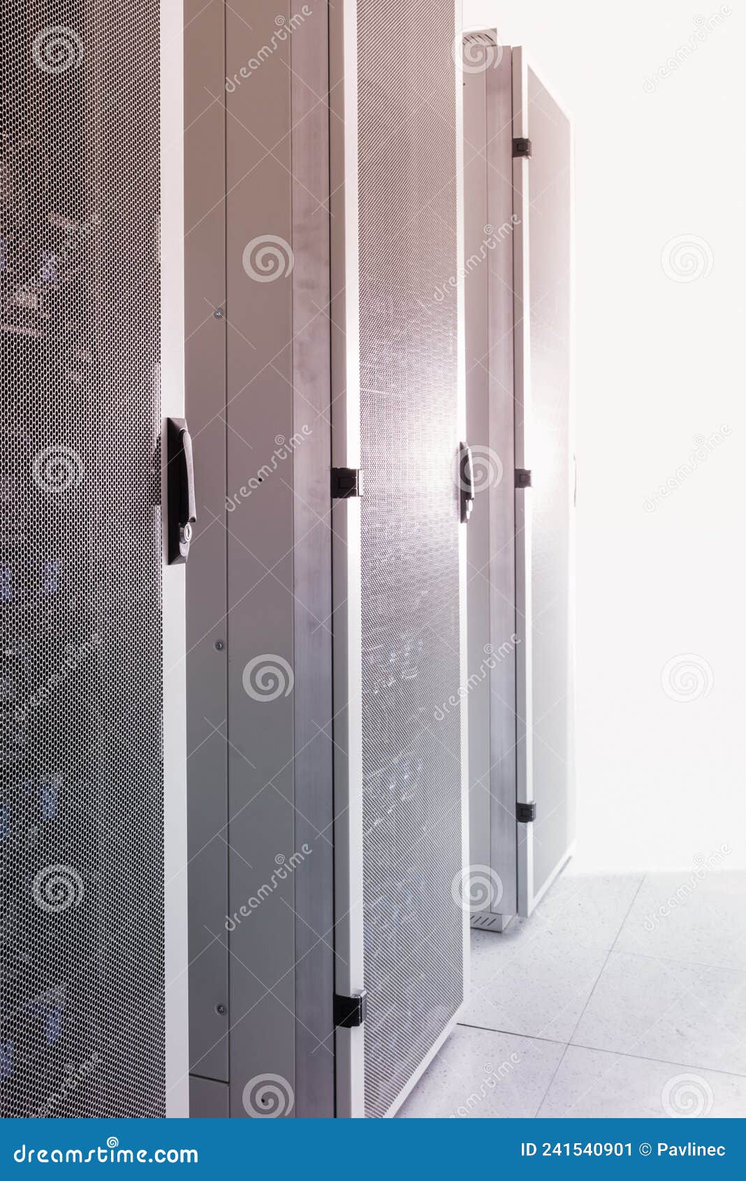 Server Room with Racks in Internet Data Center Stock Image - Image of ...