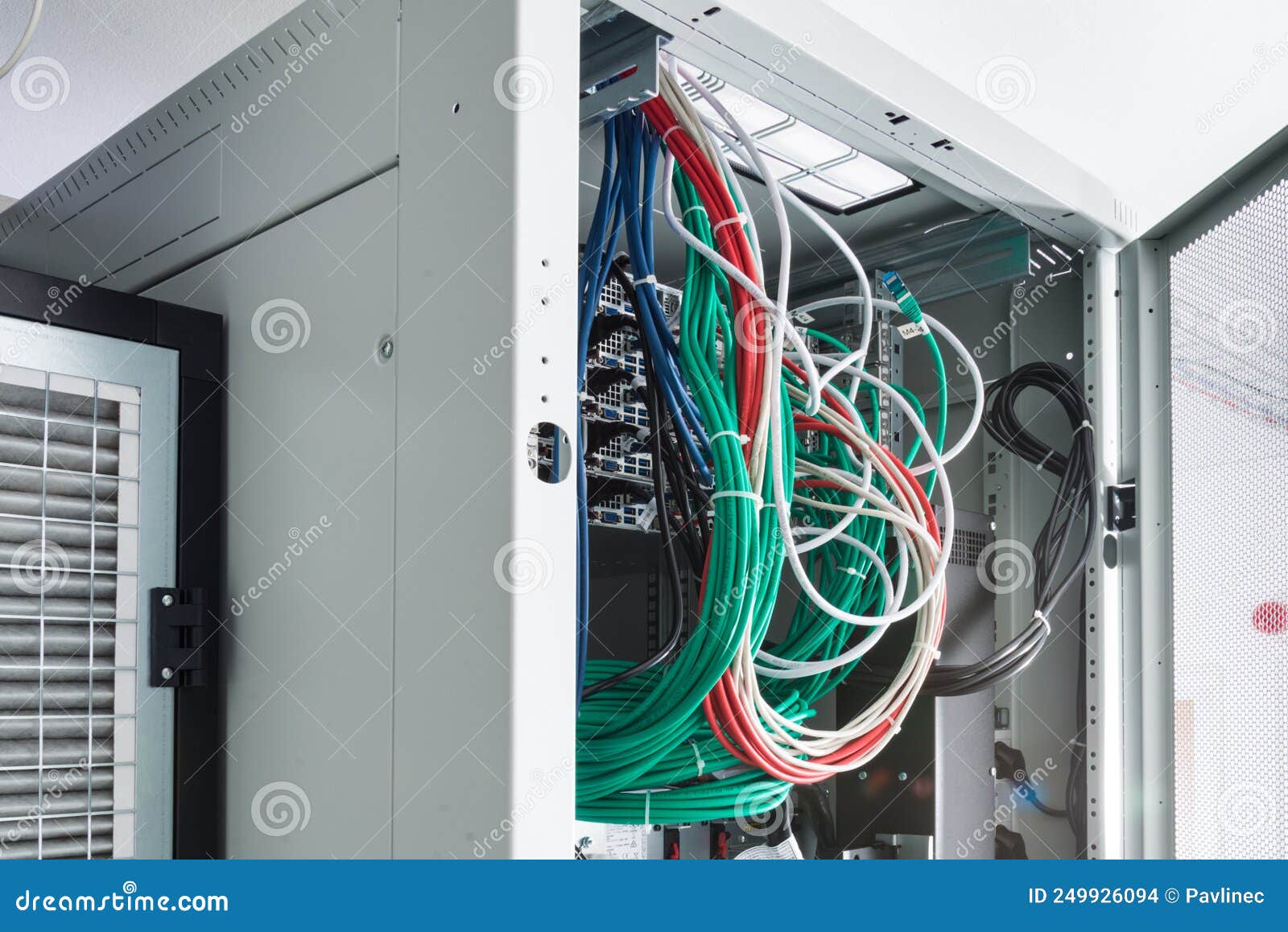 Server Room with Racks in Internet Data Center Stock Photo - Image of ...