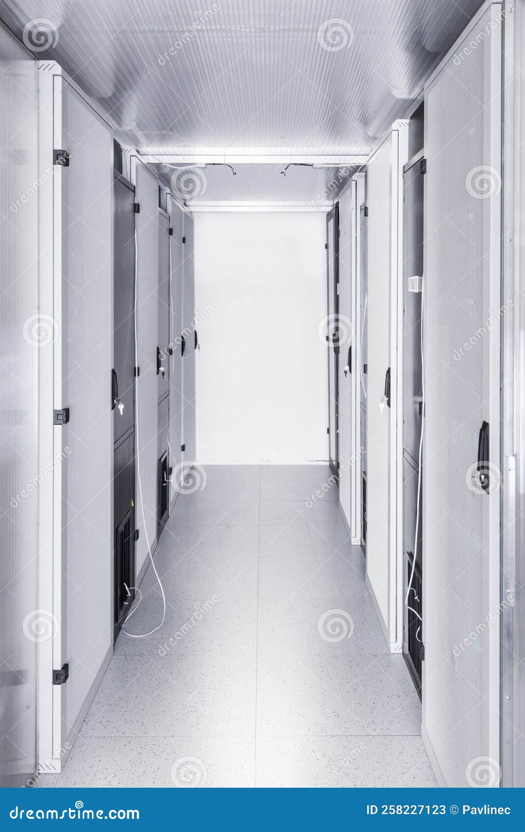 Server Room with Racks in Internet Data Center Stock Image - Image of ...