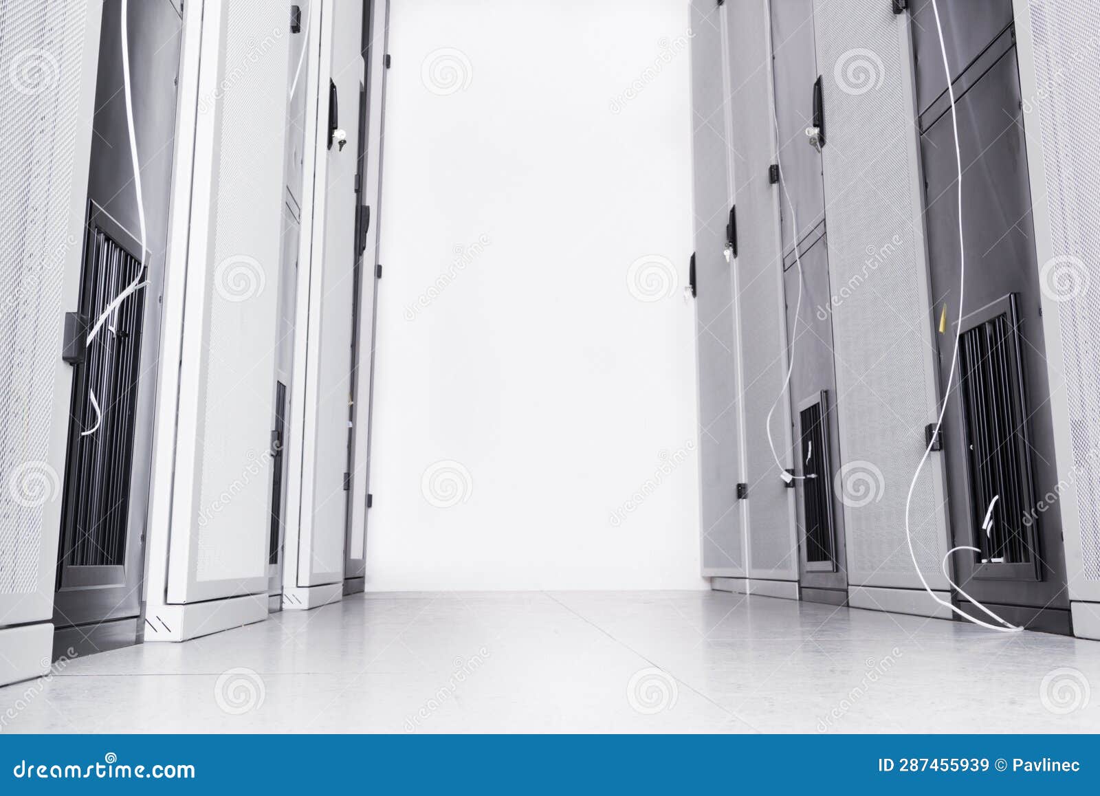 Server Room with Racks in Internet Data Center Stock Image - Image of ...