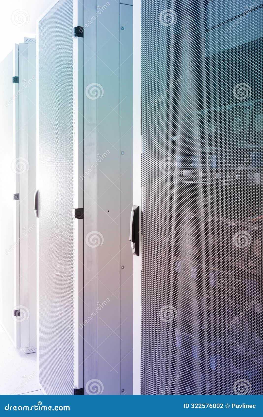 Server Room with Racks in Internet Data Center Stock Photo - Image of ...