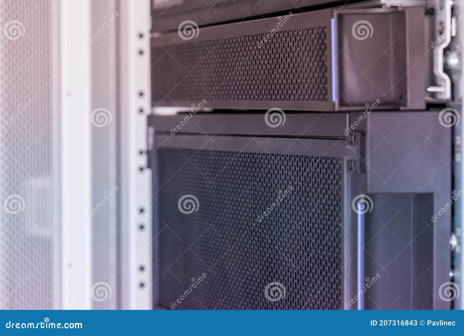 Server Room with a Row of Server Racks Stock Image - Image of computing ...