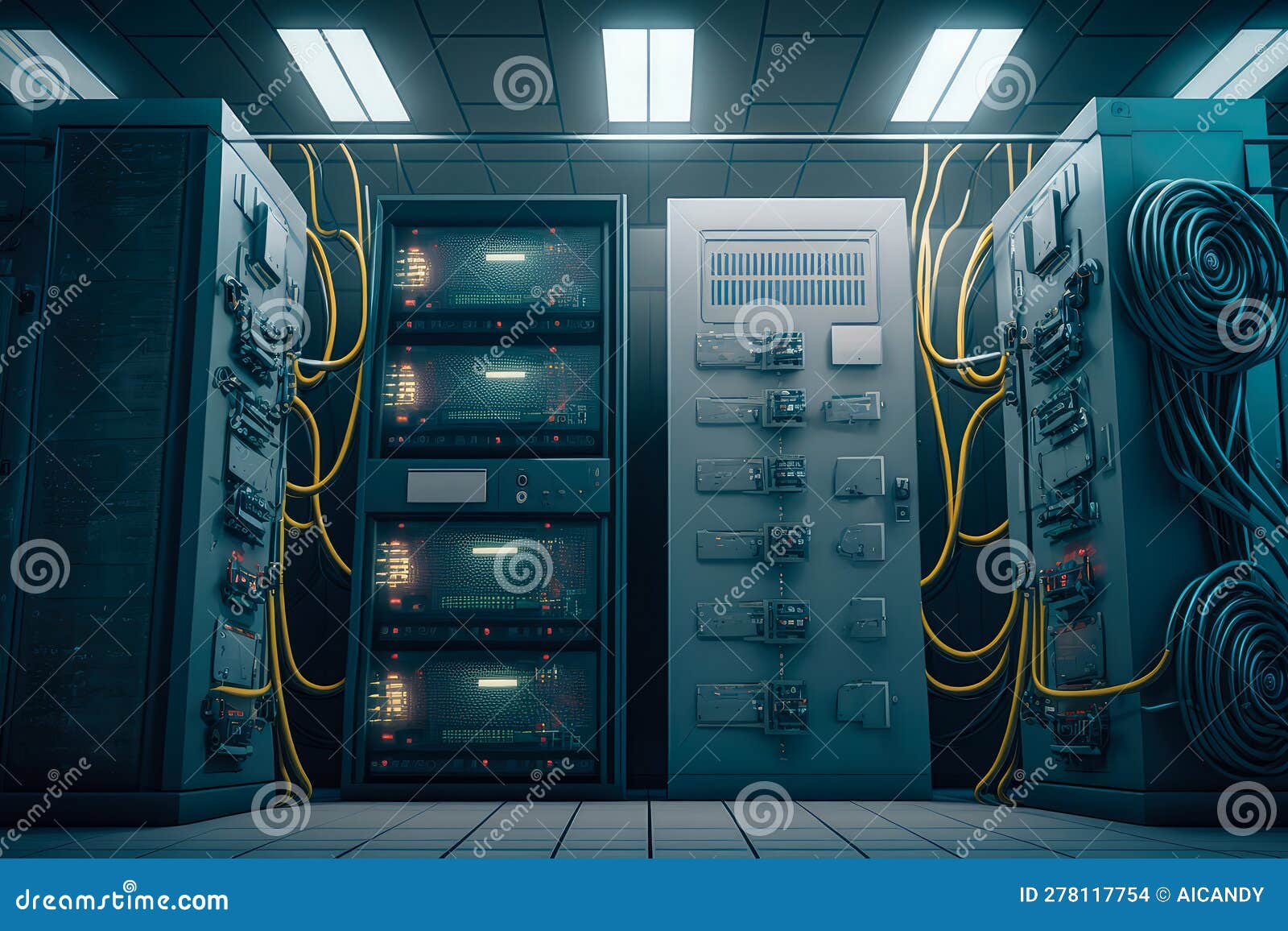 The Humming Of Cooling Fans And Faint Flickering Lights Were Constant ...