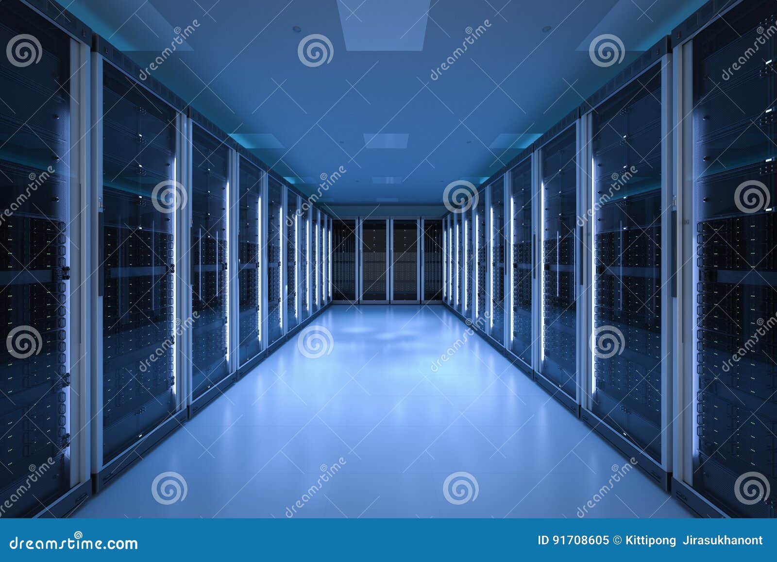 Server Room or Server Computers Stock Image - Image of network ...