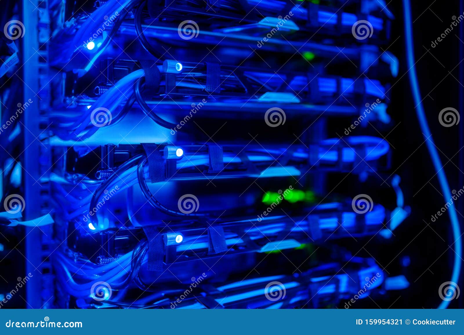 The Server Room Tells the Computer Server that is Working Continuously ...