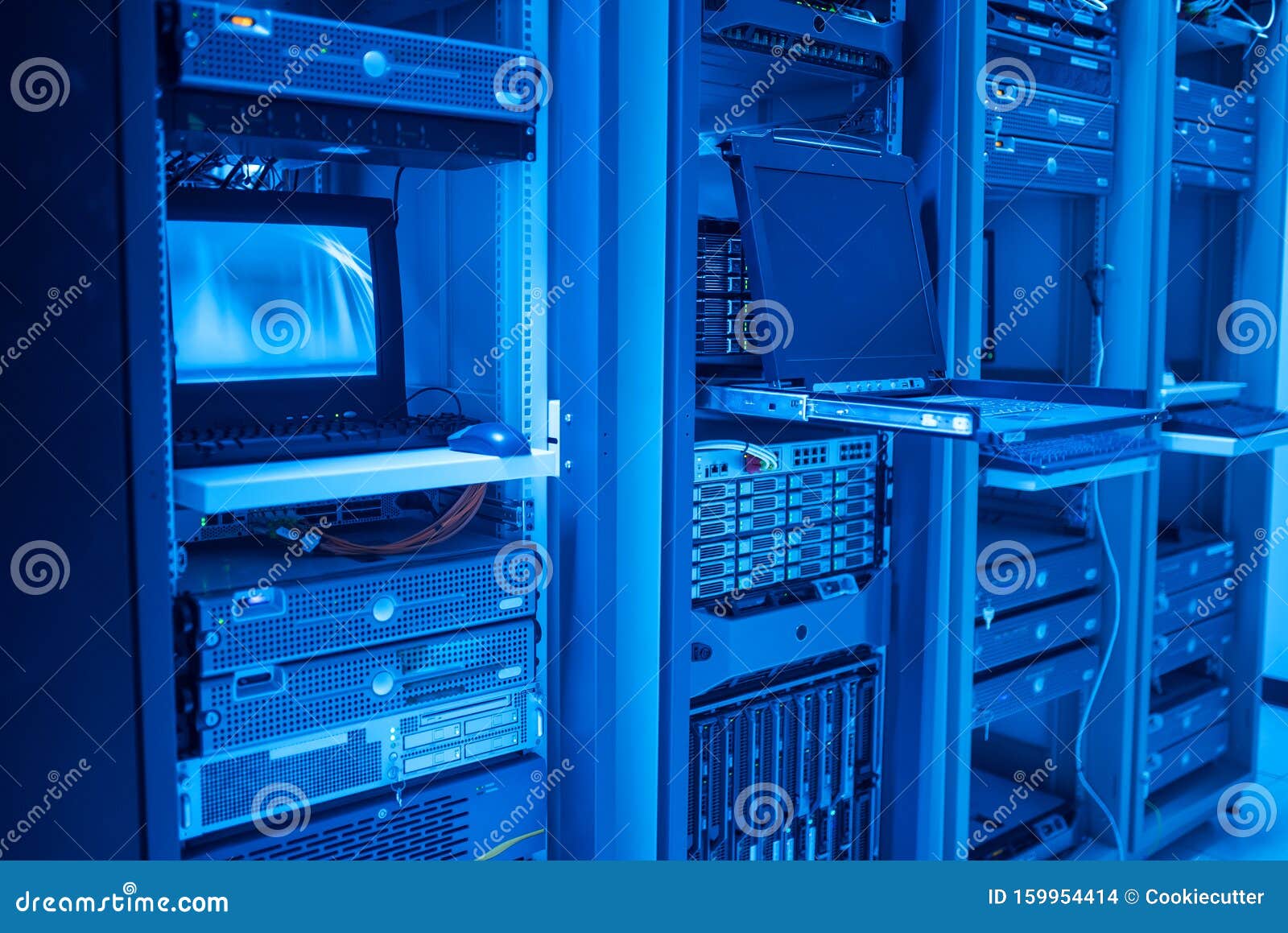 The Server Room Tells the Computer Server that is Working Continuously ...