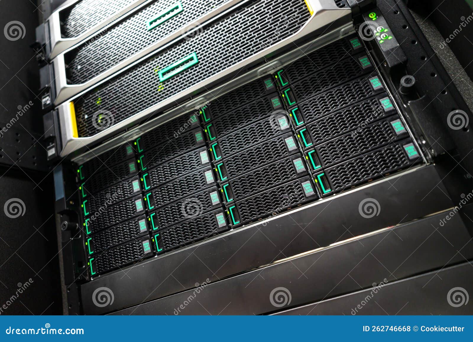 The Server Room Tells the Computer Server that is Working Continuously ...