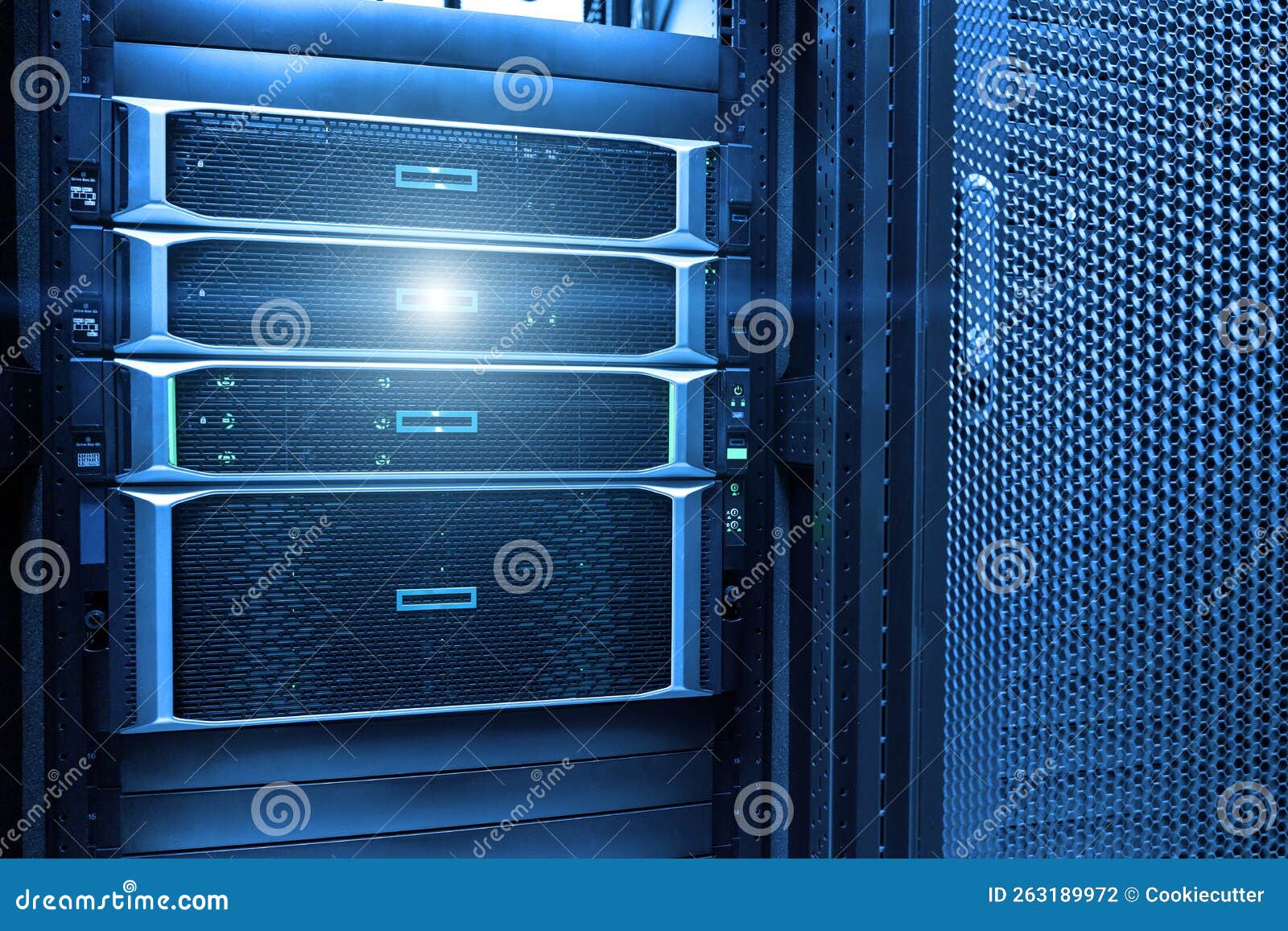 The Server Room Tells the Computer Server that is Working Continuously ...