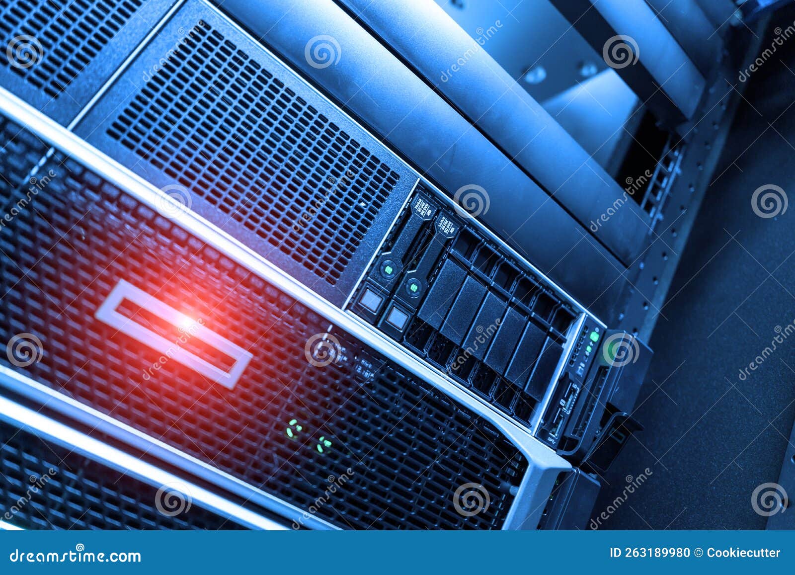 The Server Room Tells the Computer Server that is Working Continuously ...