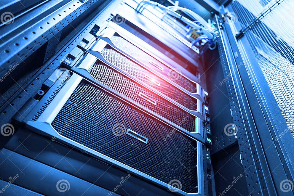 The Server Room Tells the Computer Server that is Working Continuously ...