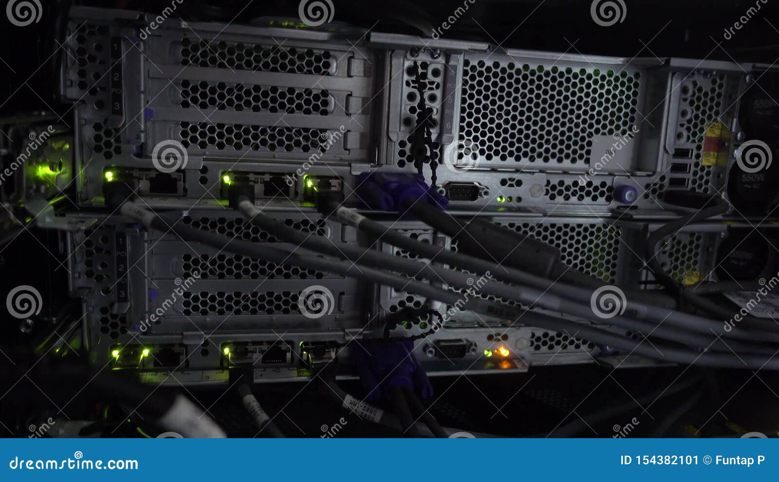 Server Room. Working Data Center Blink Lamp. Stock Video - Video of ...