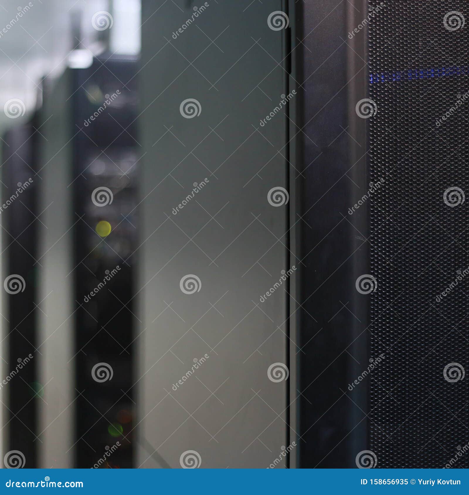 Server Rows Cabins Equipped Cooled Server Room Stock Image - Image of ...