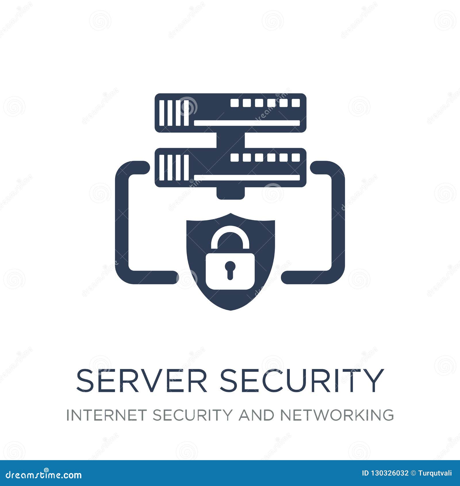 Server Security Icon. Trendy Flat Vector Server Security Icon on Stock ...