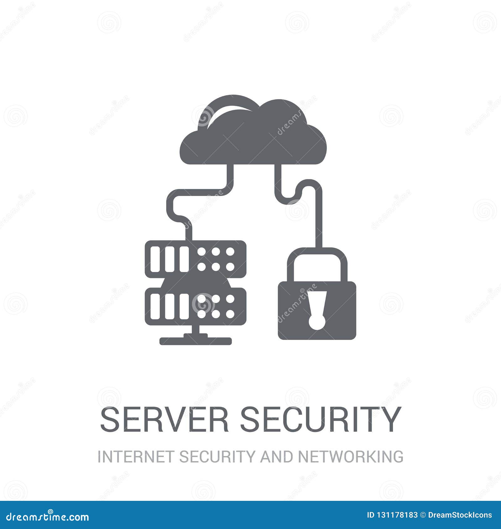 Server Security Icon. Trendy Server Security Logo Concept on White ...