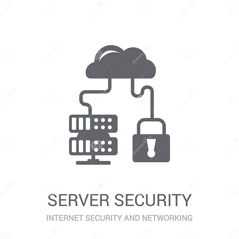 Server Security Icon. Trendy Server Security Logo Concept on White ...