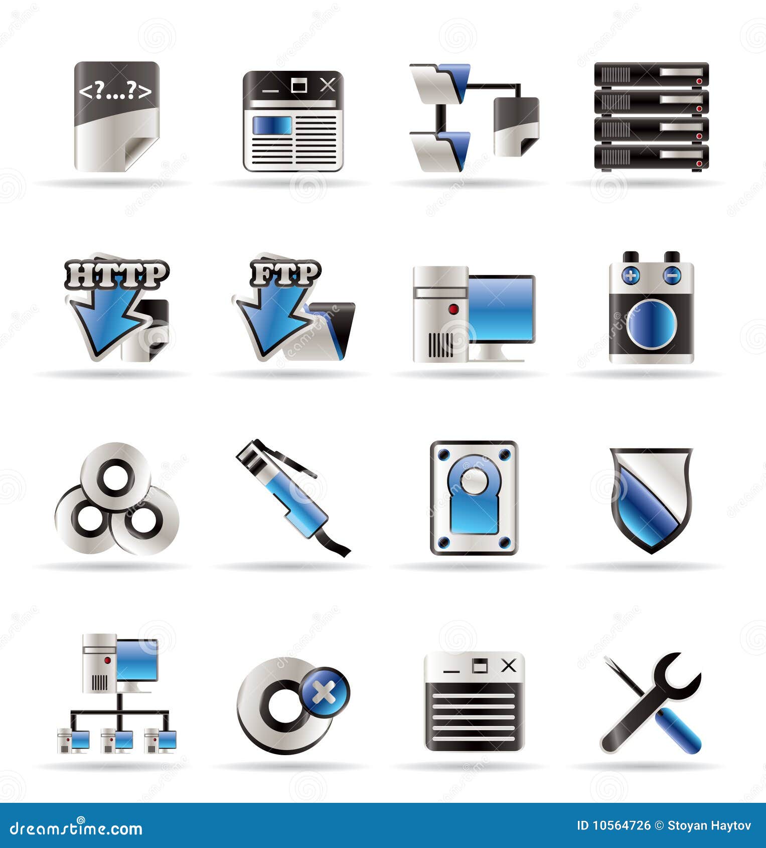 Server Side Computer icons stock vector. Illustration of folder - 10564726
