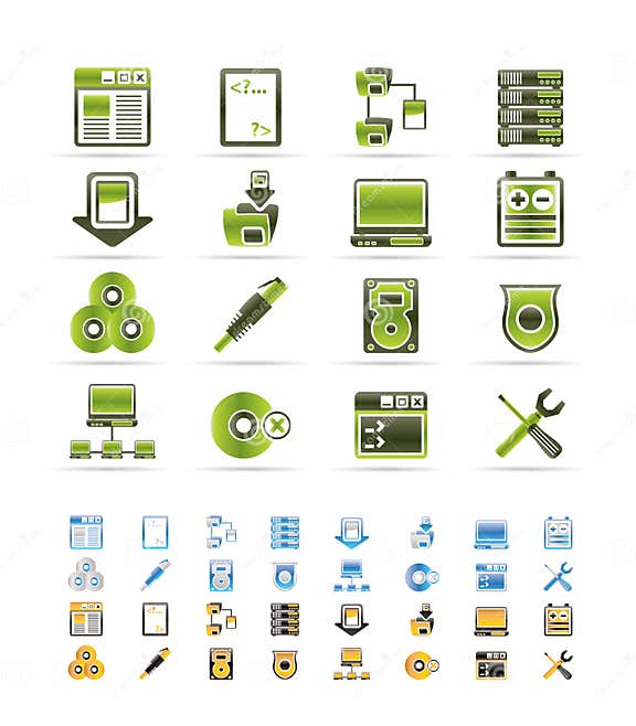 Server Side Computer icons stock vector. Illustration of explorer ...