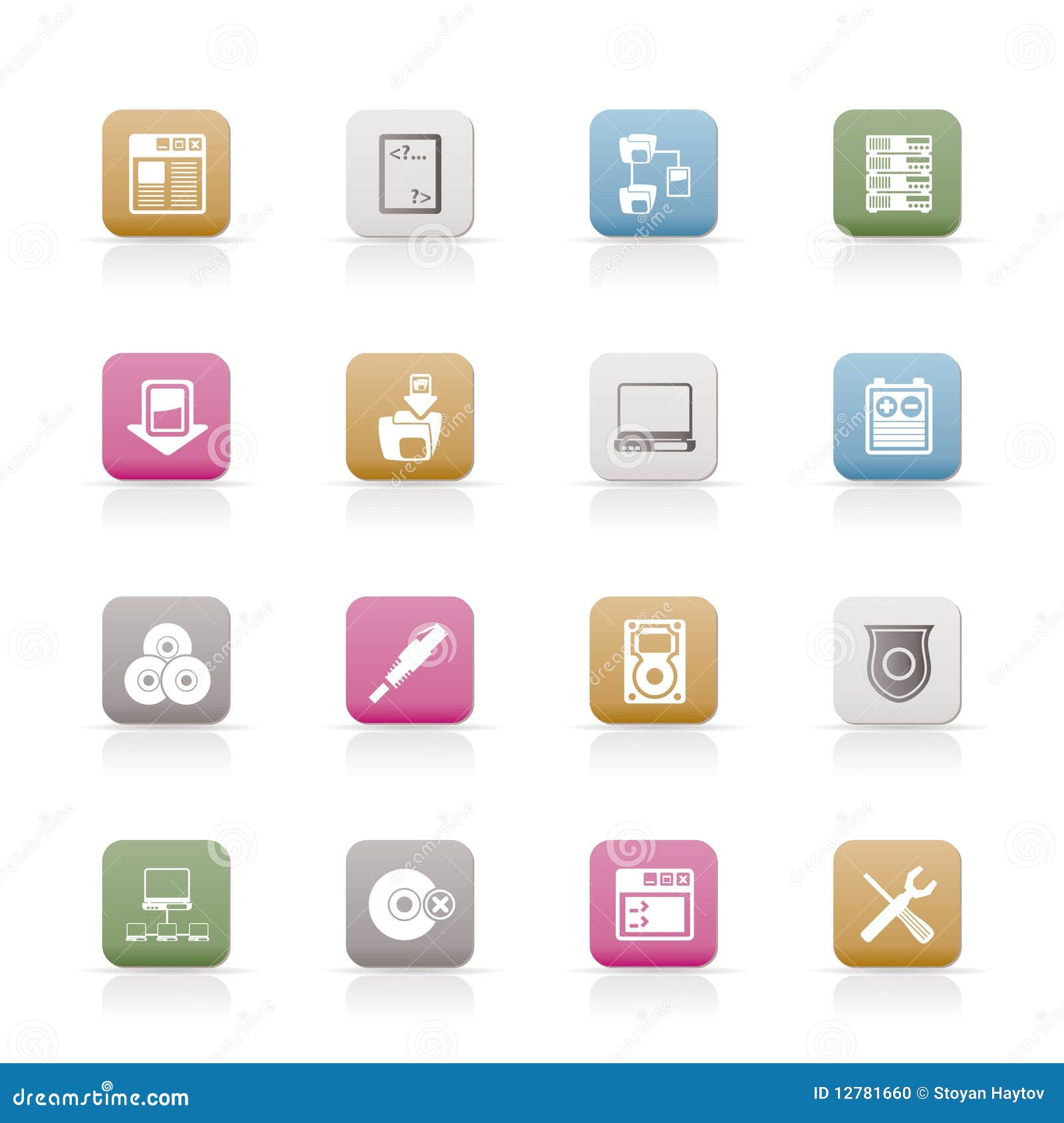 Server Side Computer icons stock vector. Illustration of internet ...
