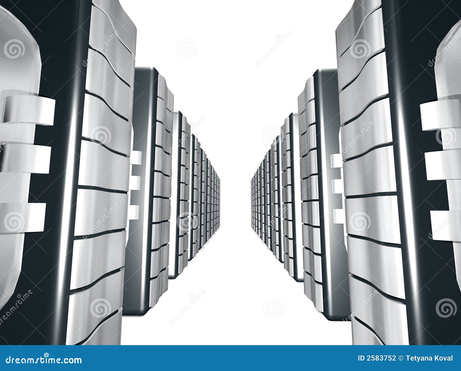 Server with Silver metal stock illustration. Illustration of computer ...