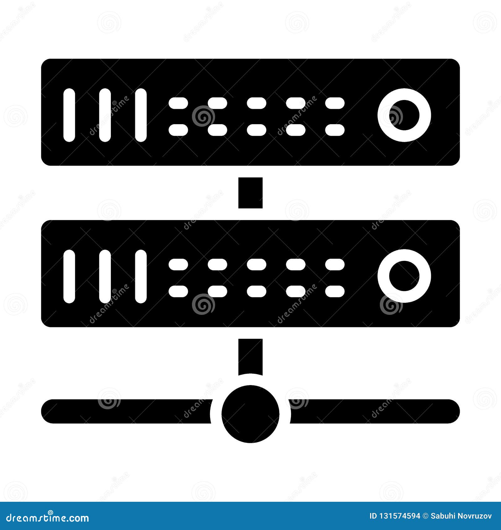 Server Solid Icon. Hardware Vector Illustration Isolated on White Stock ...