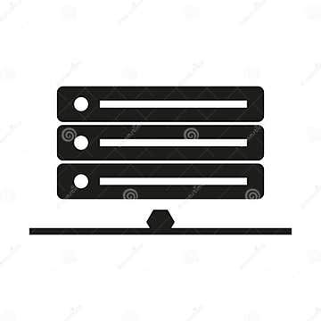 Server Stack Icon. Data Storage Symbol. Database Network Illustration ...