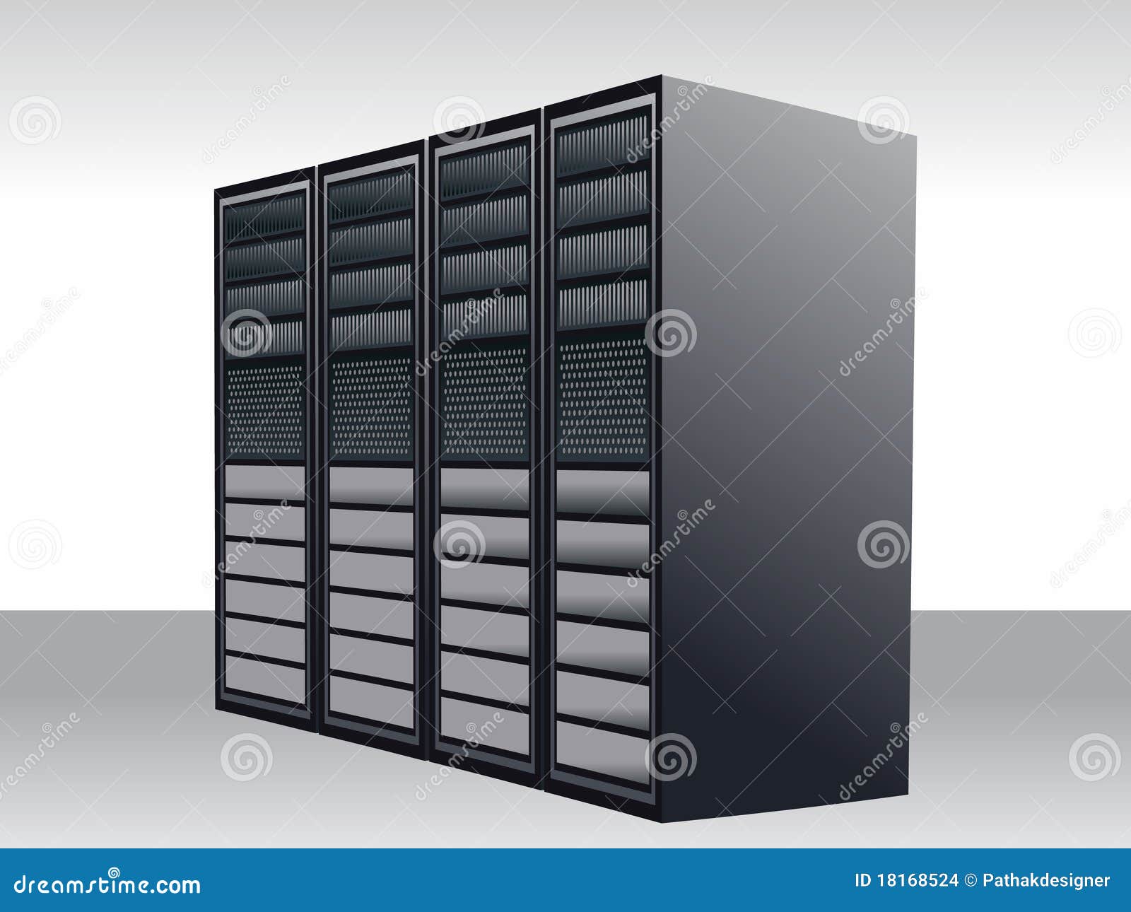 Server station stock vector. Illustration of online, blueprint - 18168524