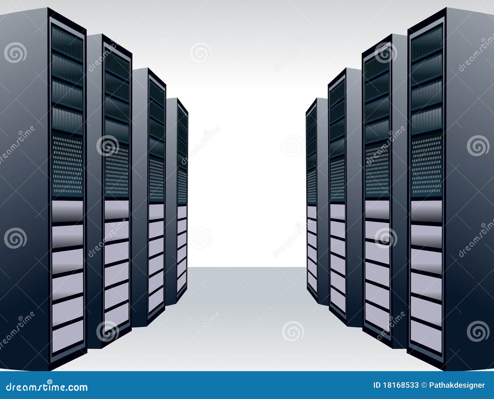 Server station stock vector. Illustration of modern, processors - 18168533