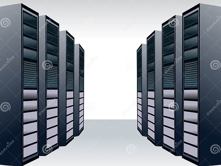 Server station stock vector. Illustration of modern, processors - 18168533