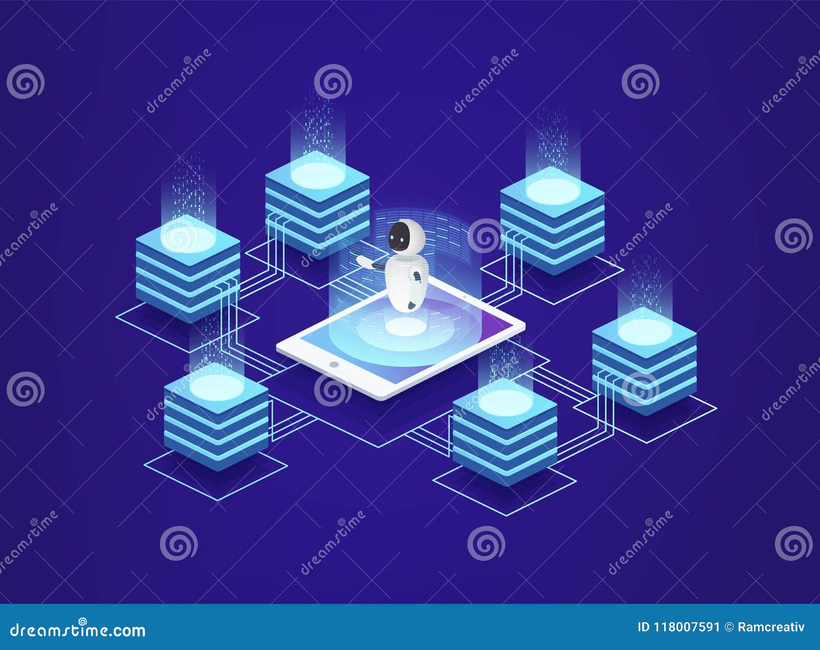 Server Station, Data Center. Digital Information Technologies Under ...