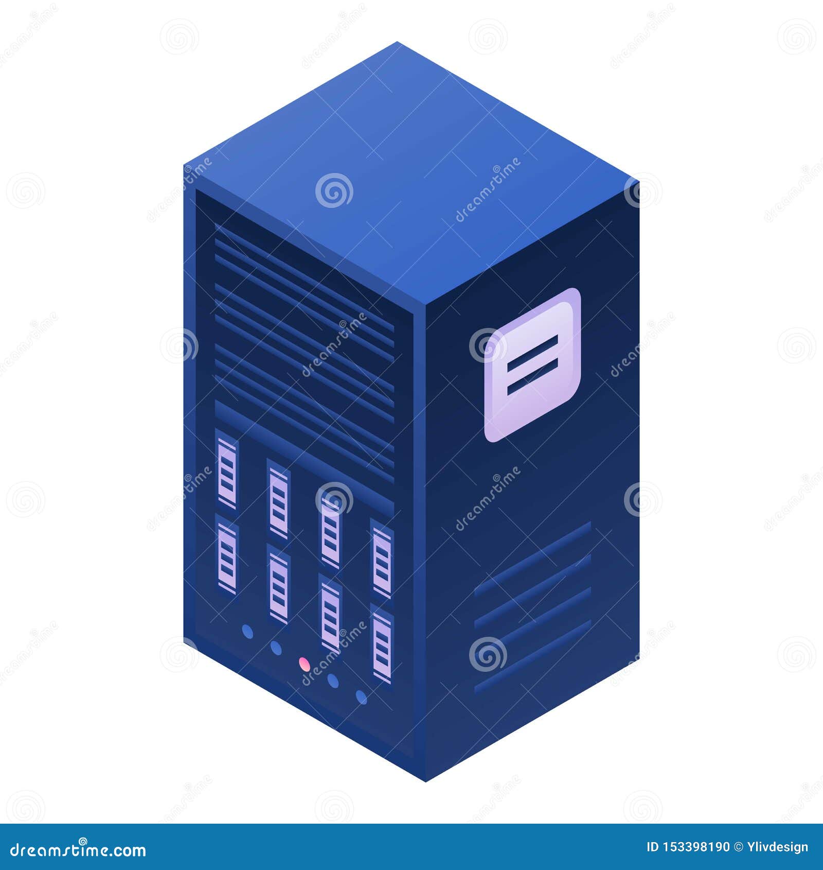 Server Station Icon, Isometric Style Stock Vector - Illustration of ...